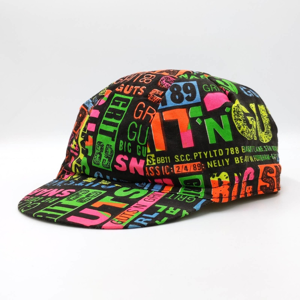 Vintage Grit 1989 Graffiti Cycling Cap Hat Colorful M… - Gem